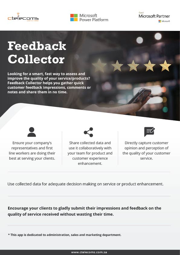Feedback Collector | Ctelecoms PowerApps Gallery
